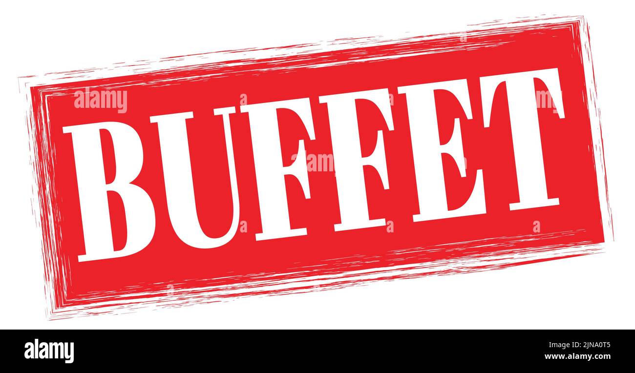 BUFFET text written on red rectangle stamp sign Stock Photo - Alamy