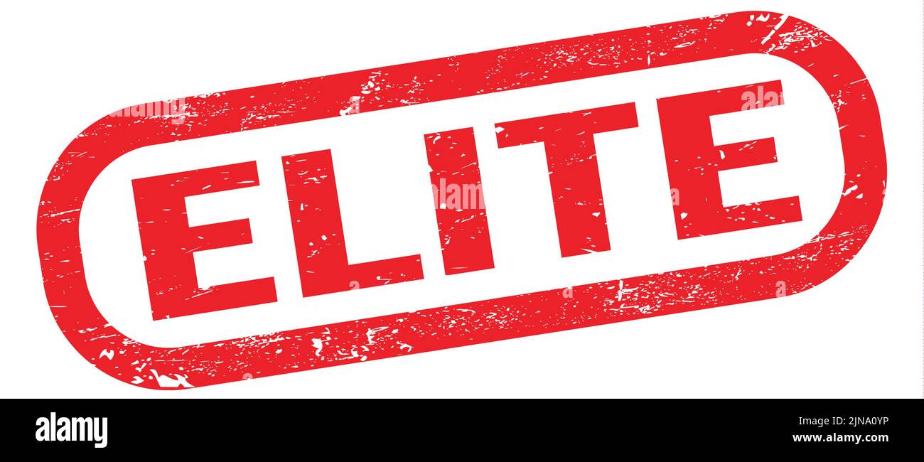 ELITE, text written on red rectangle stamp sign Stock Photo - Alamy
