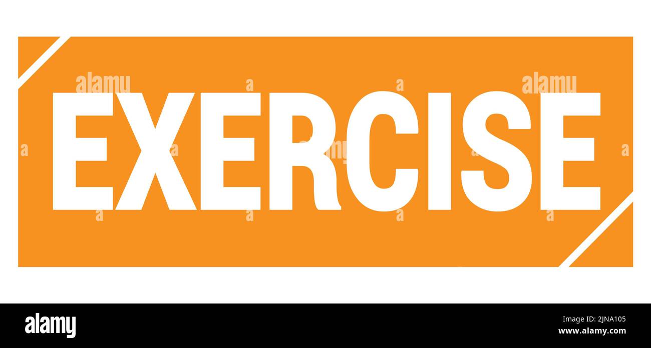EXERCISE text written on orange grungy stamp sign Stock Photo - Alamy