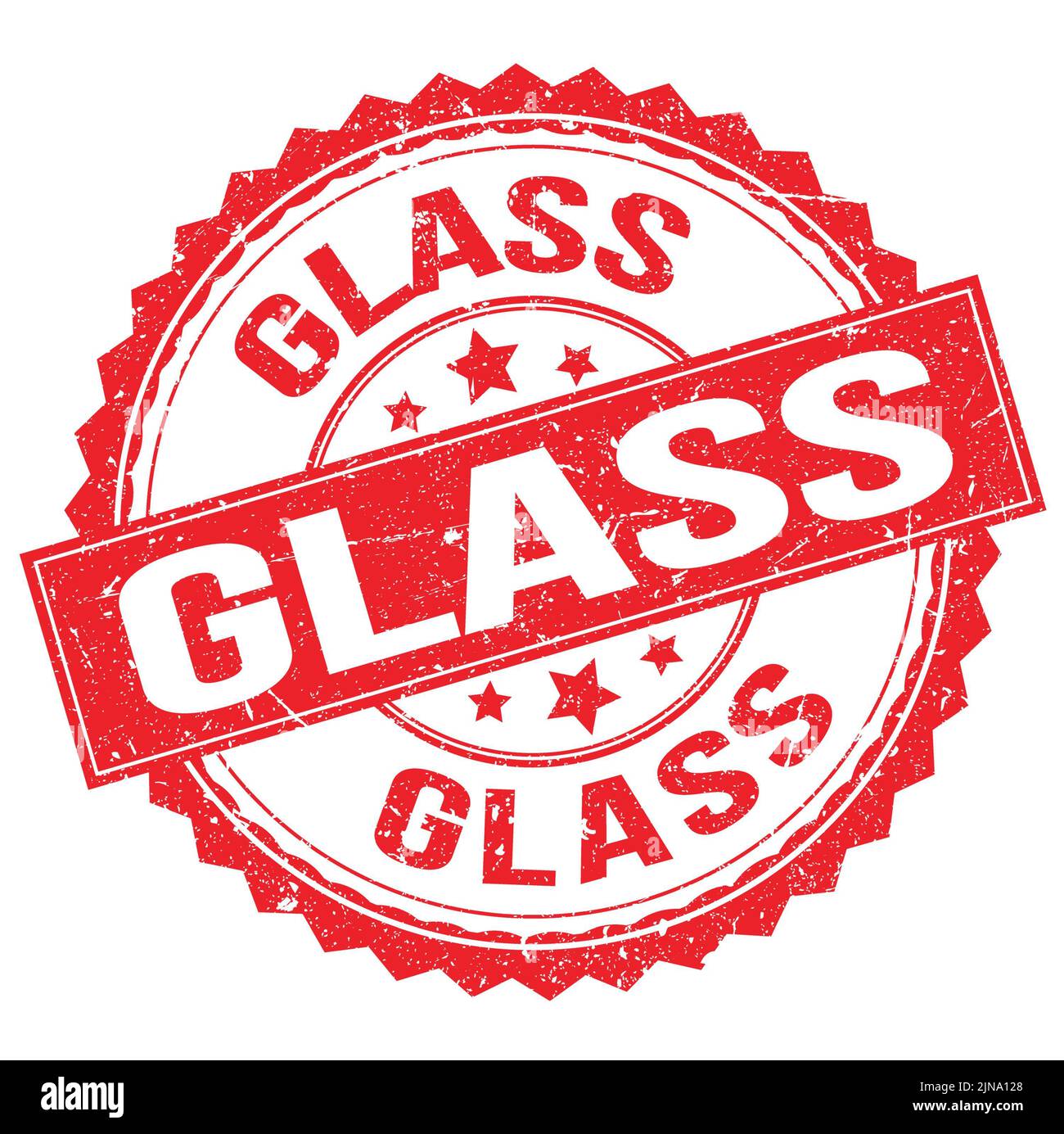 GLASS text written on red round stamp sign Stock Photo - Alamy