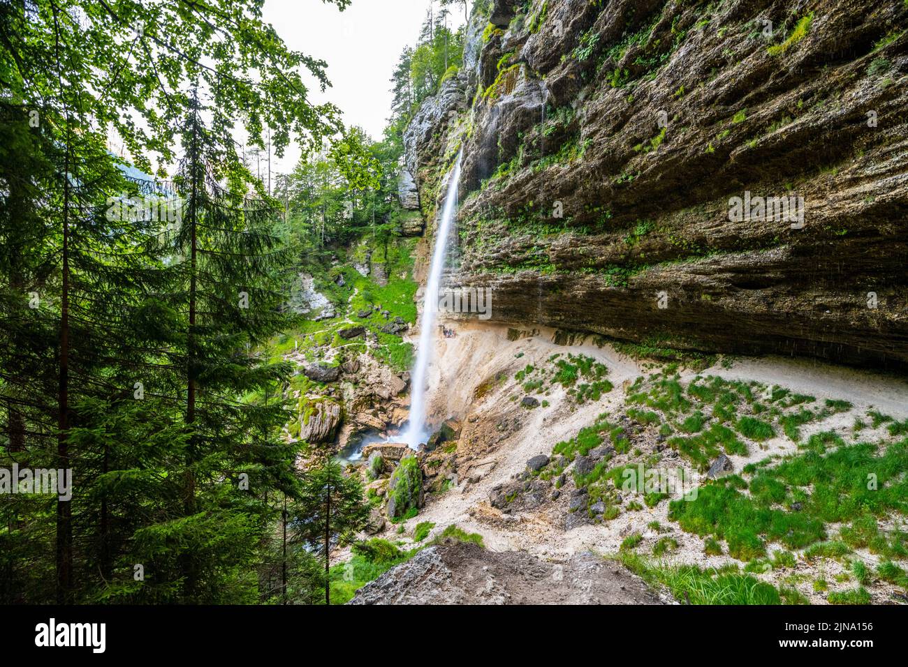 Backside of waterfall hi-res stock photography and images - Alamy