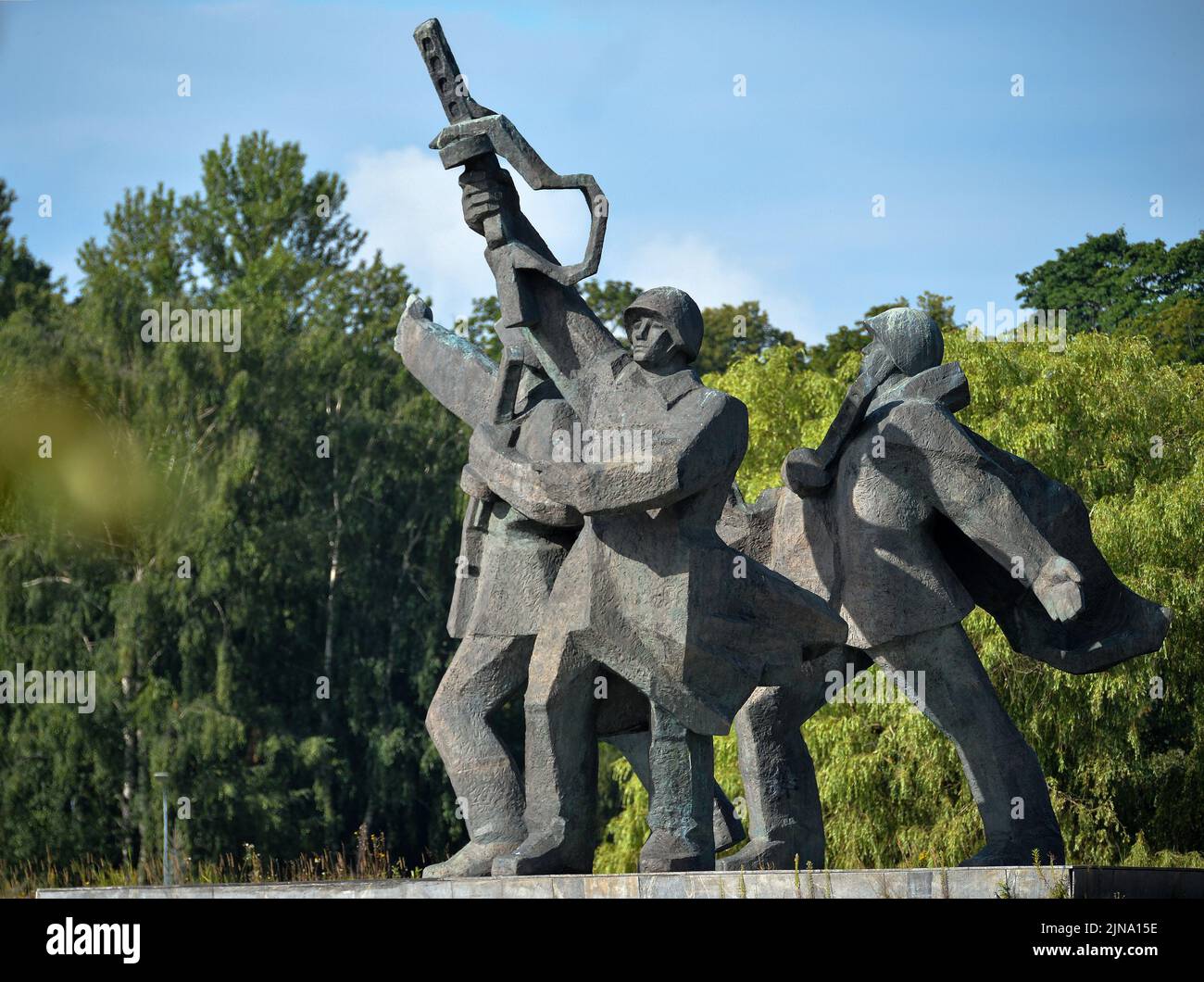 Views of Riga. Genre photography. Monument to the soldiers of the ...
