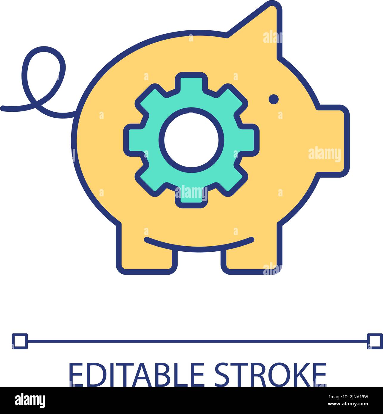 Finance commerce cog icon Stock Vector Images - Alamy