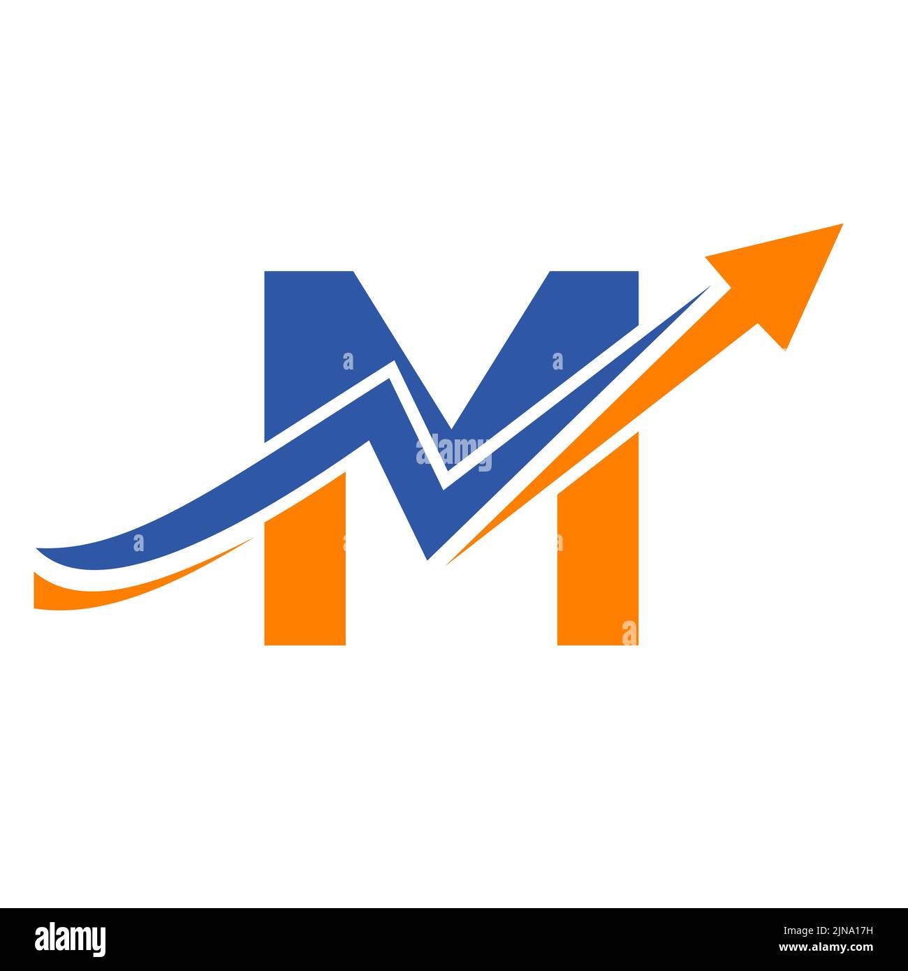 Finance Logo With M Letter Concept. Marketing And Financial Business ...