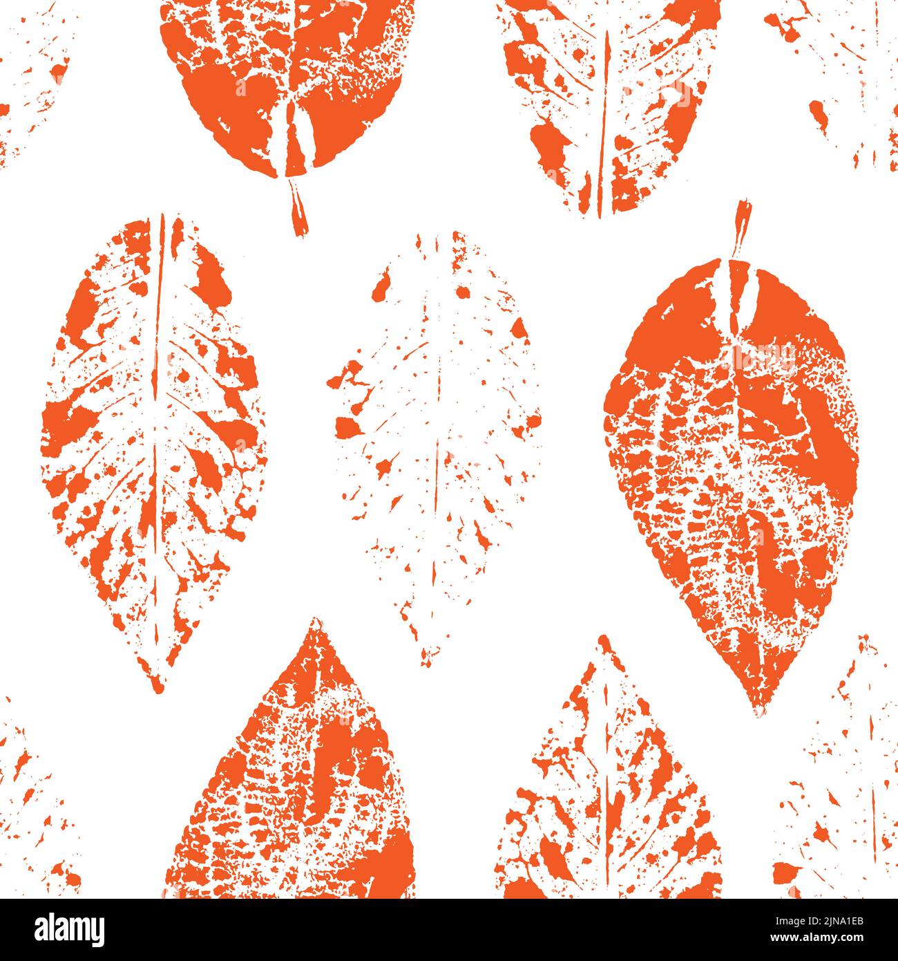 Leaf prints. Autumn herbarium, stamps leaves of trees. Grunge texture ...