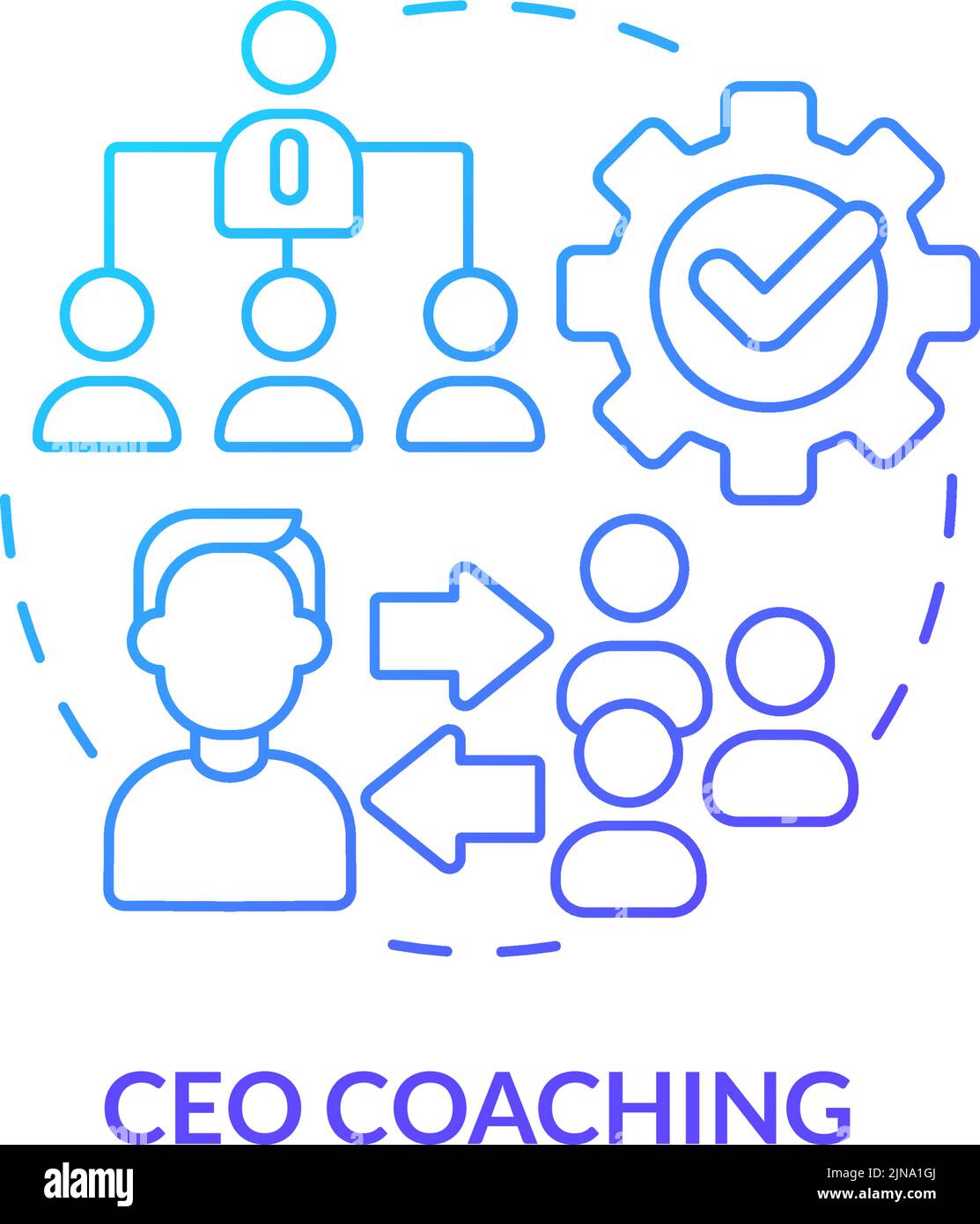 CEO coaching blue gradient concept icon Stock Vector Image & Art - Alamy