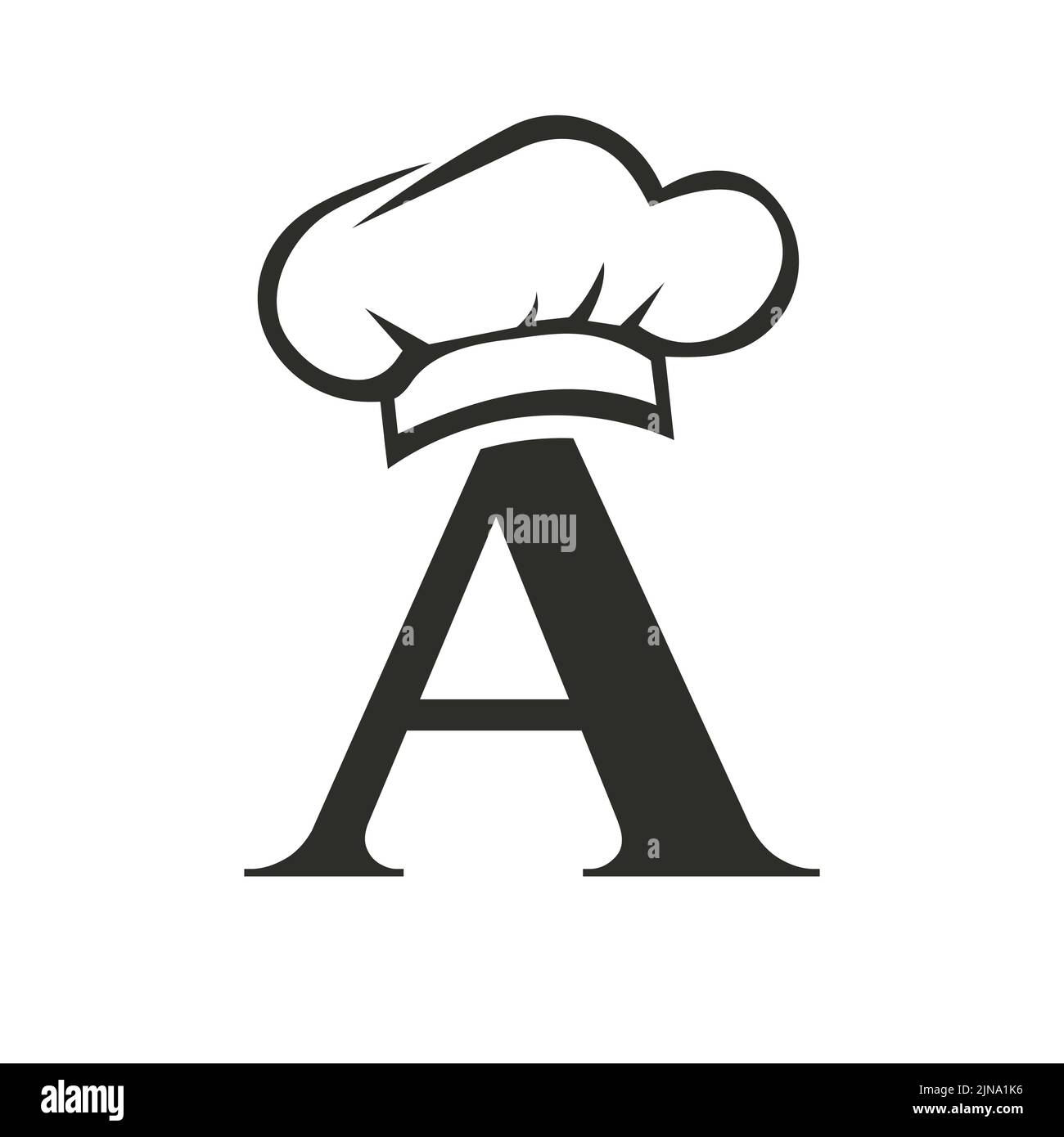 Letter A Restaurant Logo Concept with Chef Hat Vector Template ...