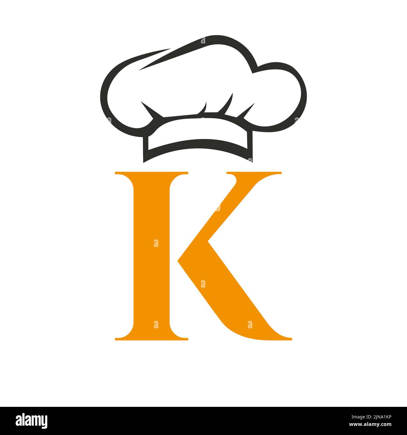 Letter K Restaurant Logo Concept with Chef Hat Vector Template ...