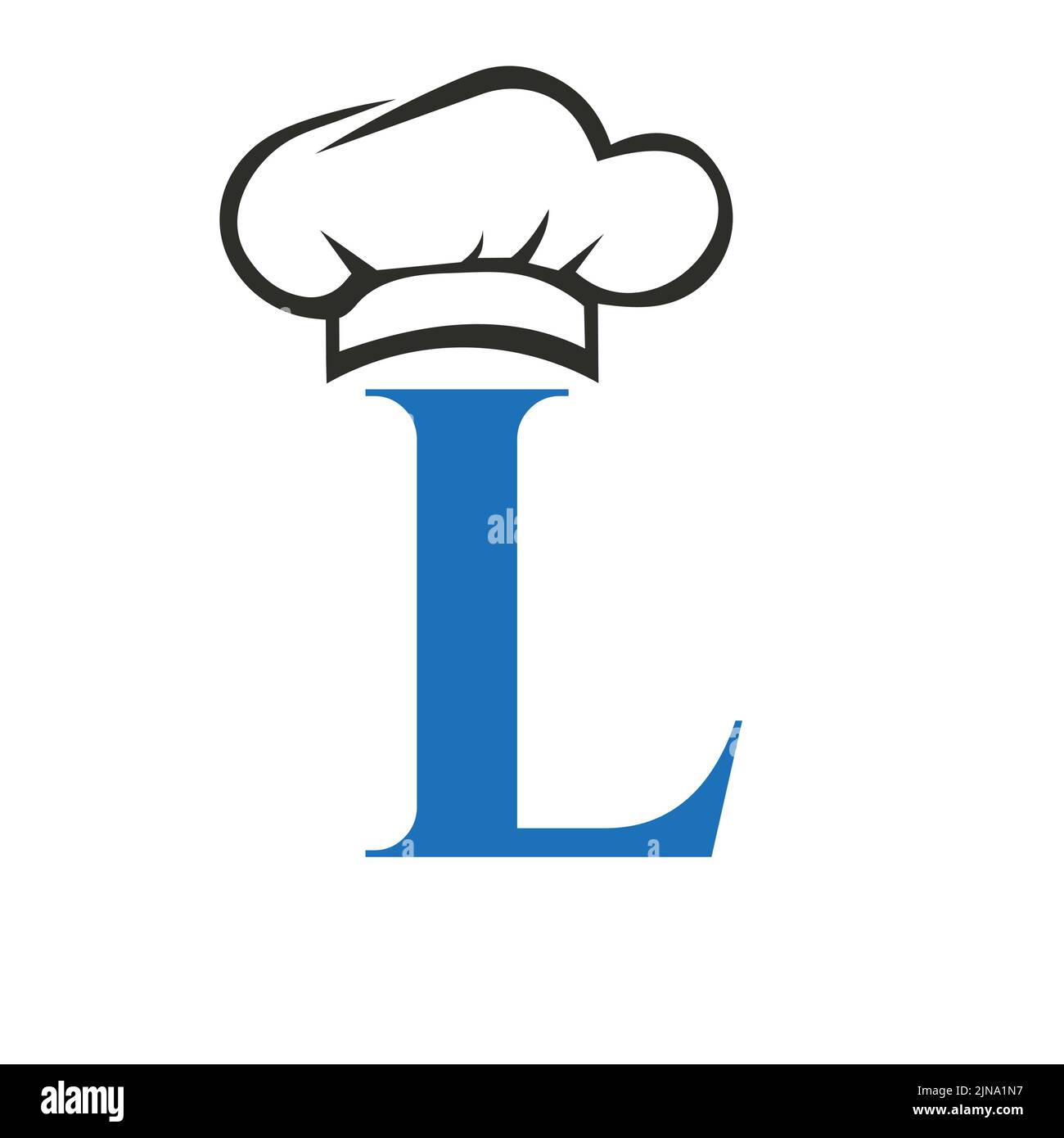 Letter L Restaurant Logo Concept with Chef Hat Vector Template ...