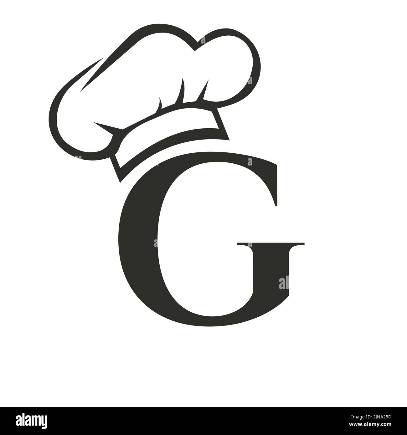 Letter G Restaurant Logo Concept with Chef Hat Vector Template ...