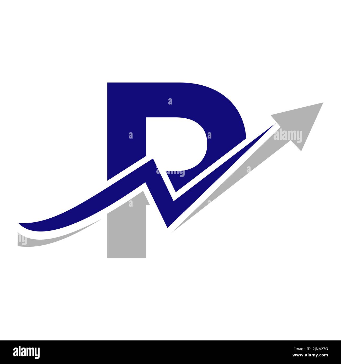 Finance Logo With P Letter Concept. Marketing And Financial Business ...