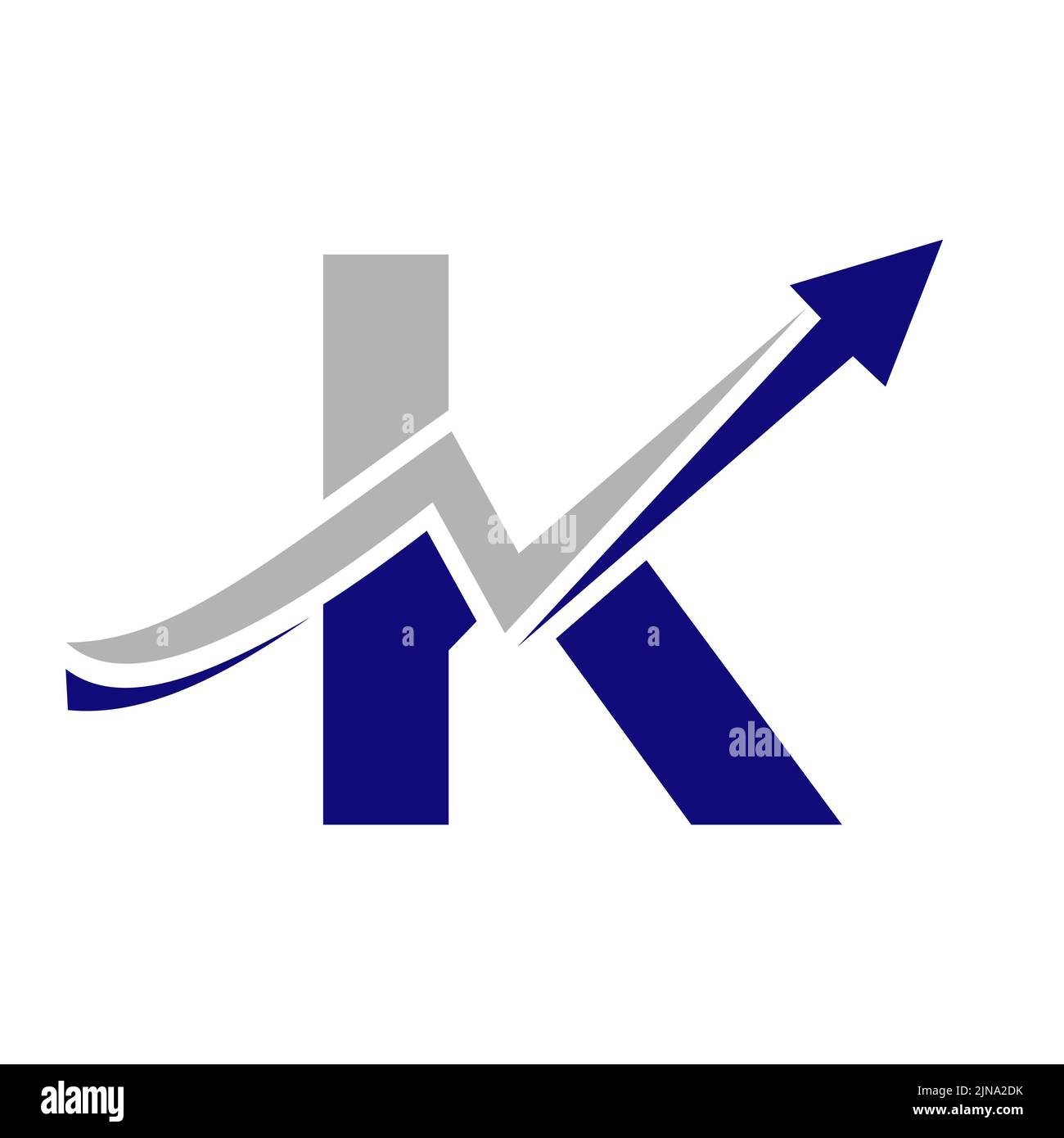 Finance Logo With K Letter Concept. Marketing And Financial Business ...