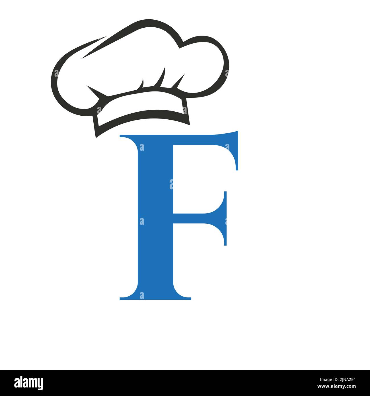 Letter F Restaurant Logo Concept with Chef Hat Vector Template ...