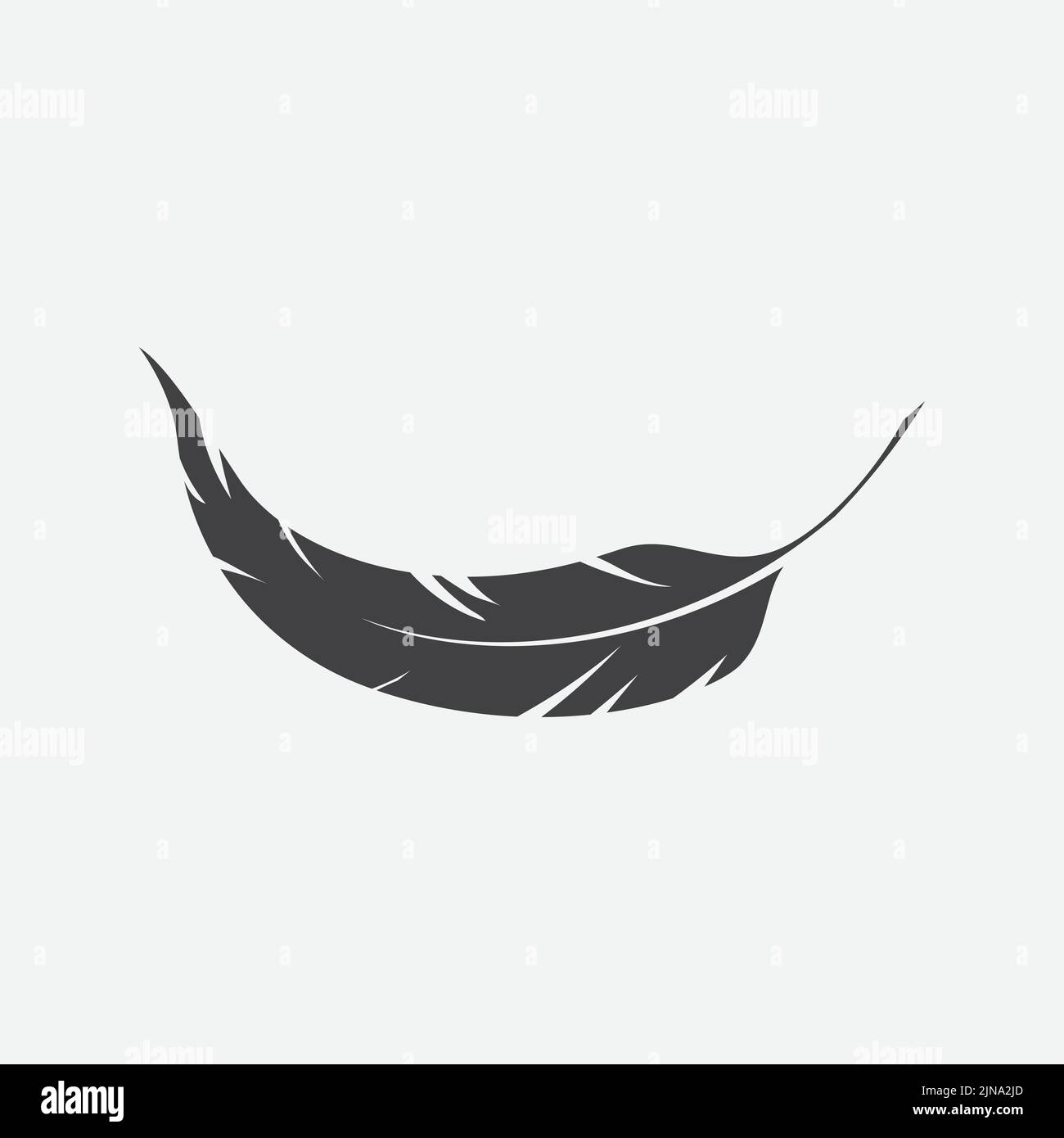 Single black bird feather icon or symbol Stock Vector Image & Art - Alamy