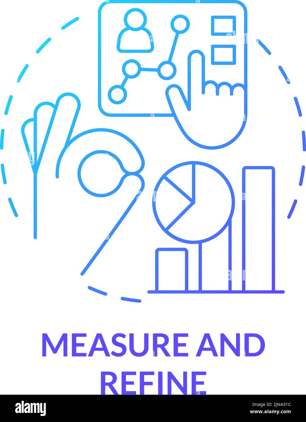 Measure and refine blue gradient concept icon Stock Vector Image & Art ...