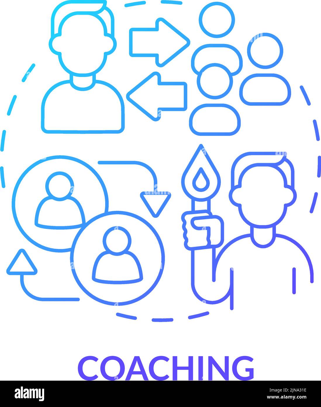Coaching blue gradient concept icon Stock Vector Image & Art - Alamy