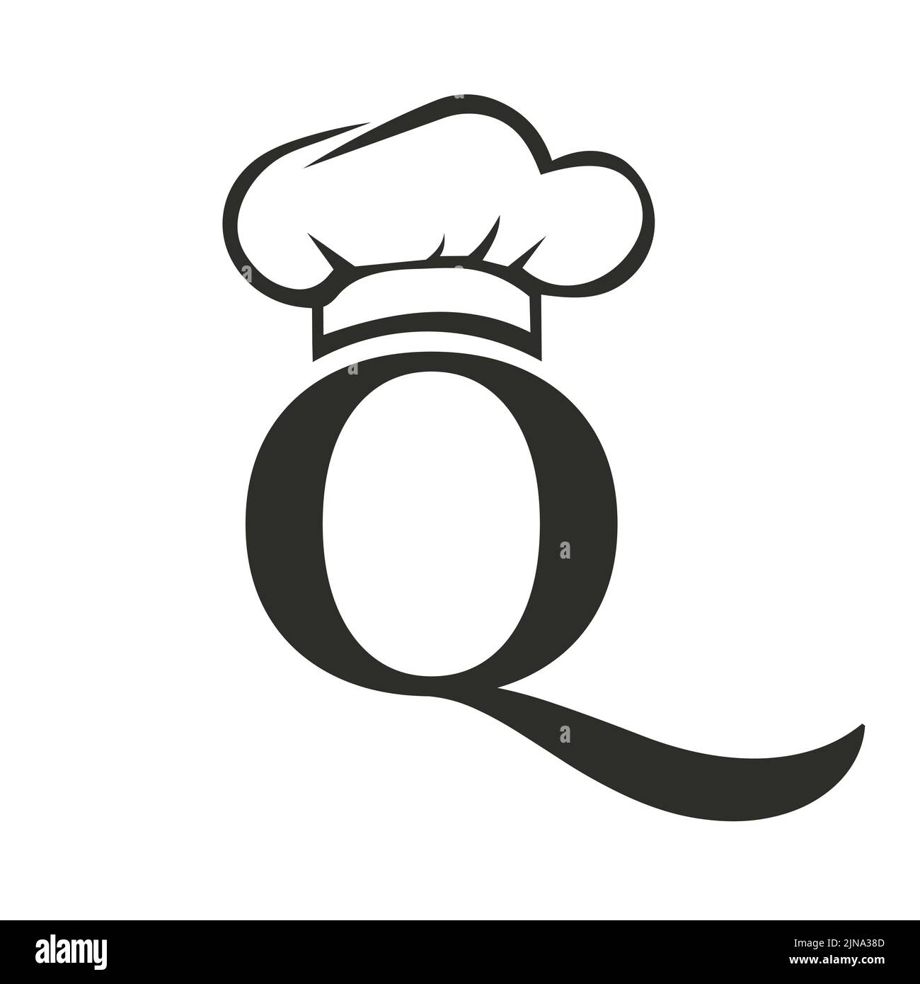 Letter Q Restaurant Logo Concept with Chef Hat Vector Template ...