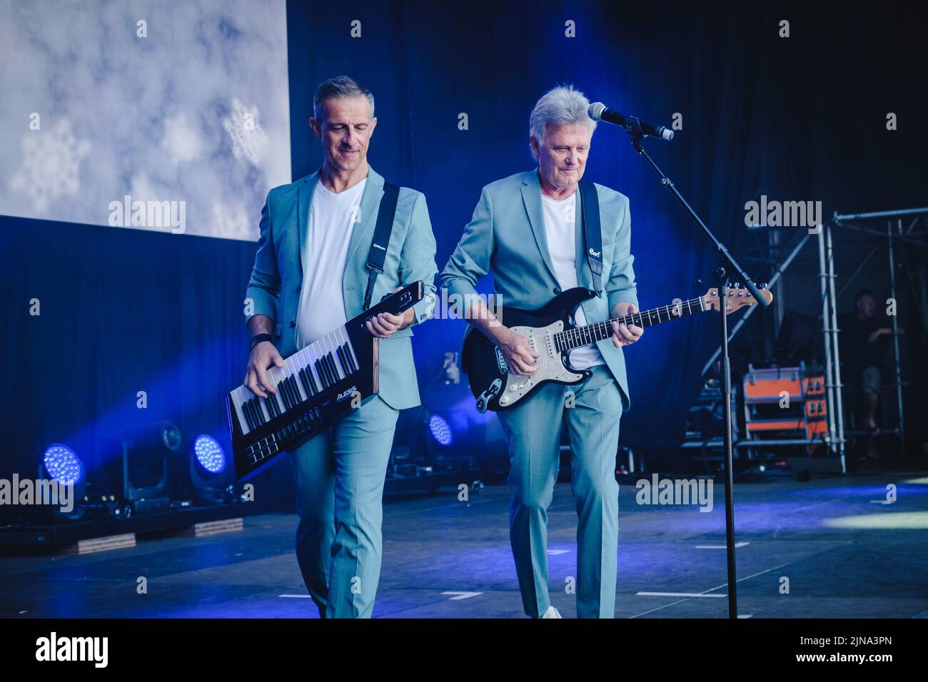 Flumserberg, Switzerland. 31st, July 2022. The Swiss schlager band Die ...