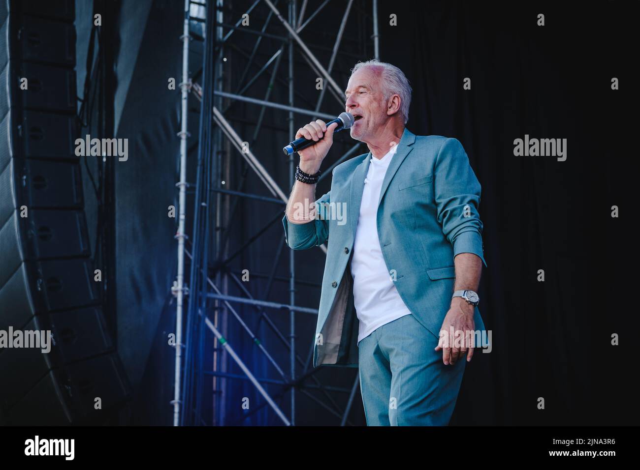Flumserberg, Switzerland. 31st, July 2022. The Swiss schlager band Die ...