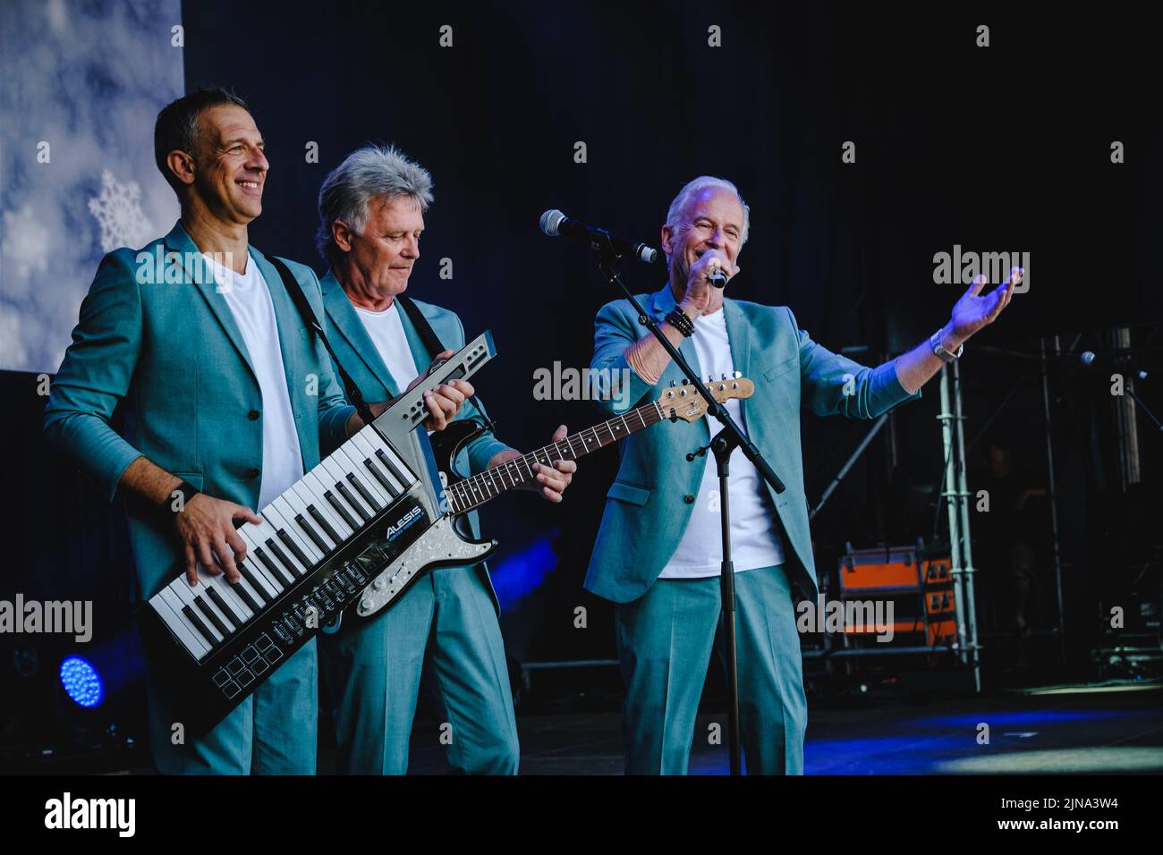 Flumserberg, Switzerland. 31st, July 2022. The Swiss schlager band Die ...