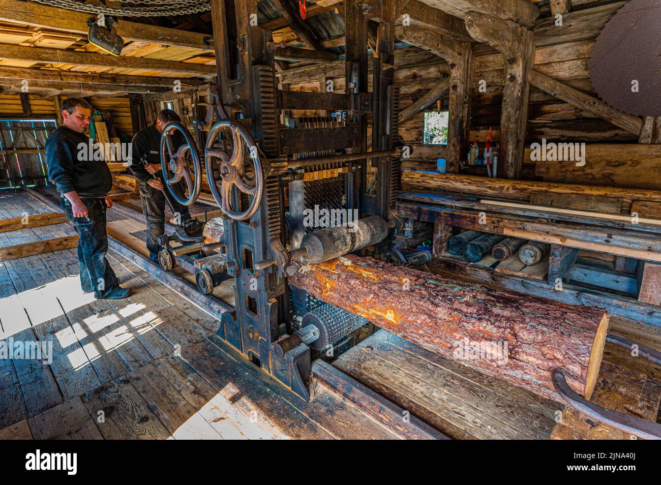 Traditional sawmill still in use in Herand, Hardanger, Norway Stock ...