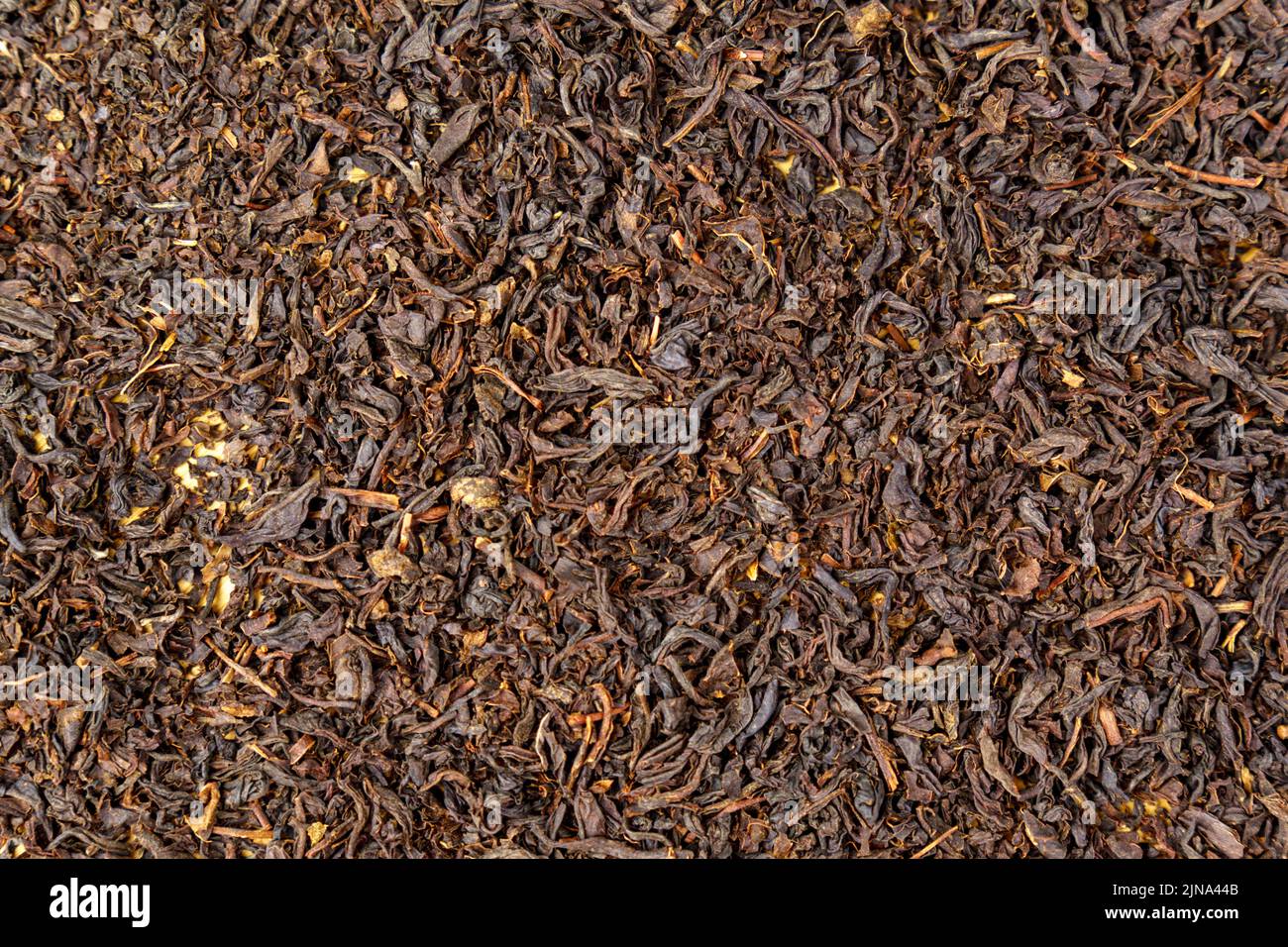 Background for a cafe or restaurant, black leaf tea close up, tea ...