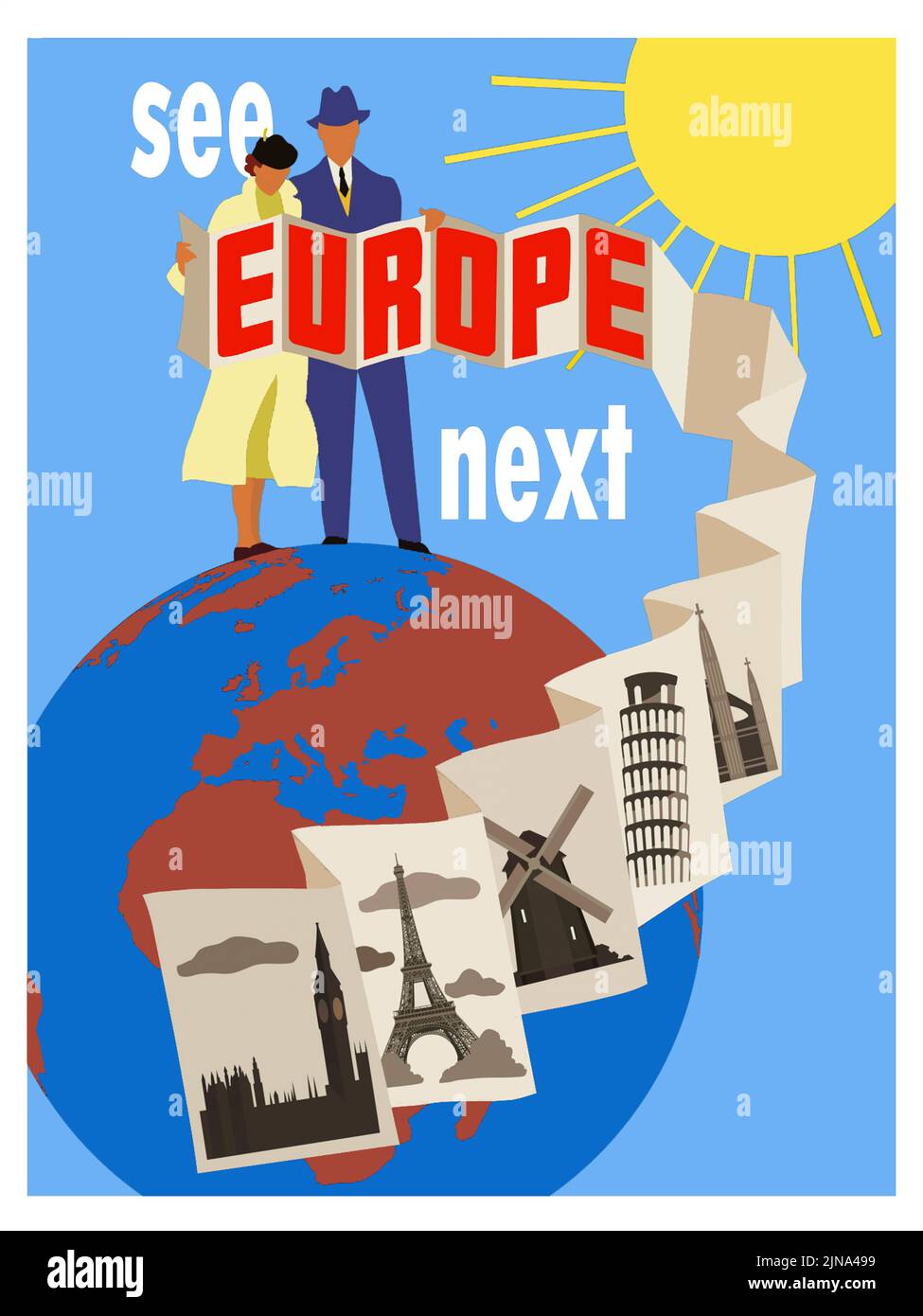 Retro 1950's poster Cut Out Stock Images & Pictures - Alamy