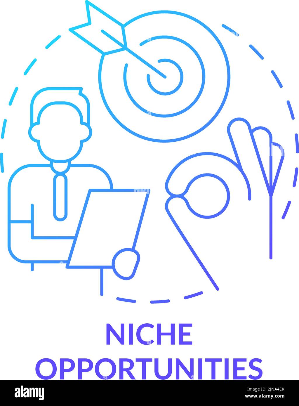 Niche opportunities blue gradient concept icon Stock Vector Image & Art - Alamy