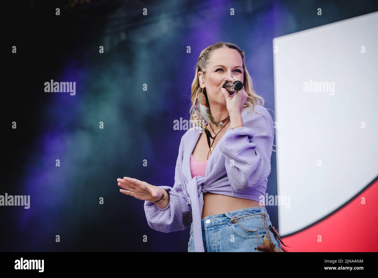 Flumserberg, Switzerland. 31st, July 2022. The Swiss schlager singer ...
