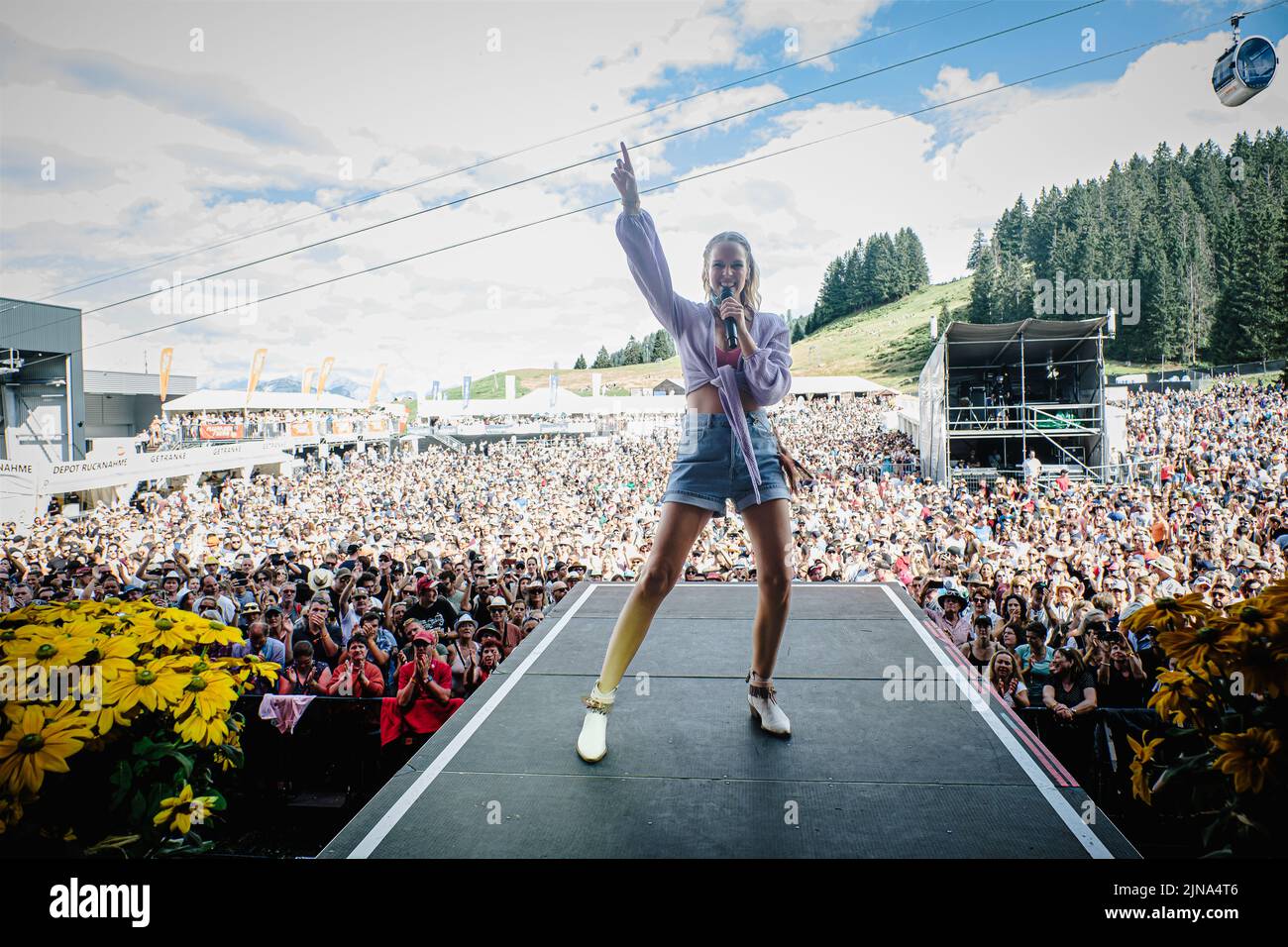 Flumserberg, Switzerland. 31st, July 2022. The Swiss schlager singer ...
