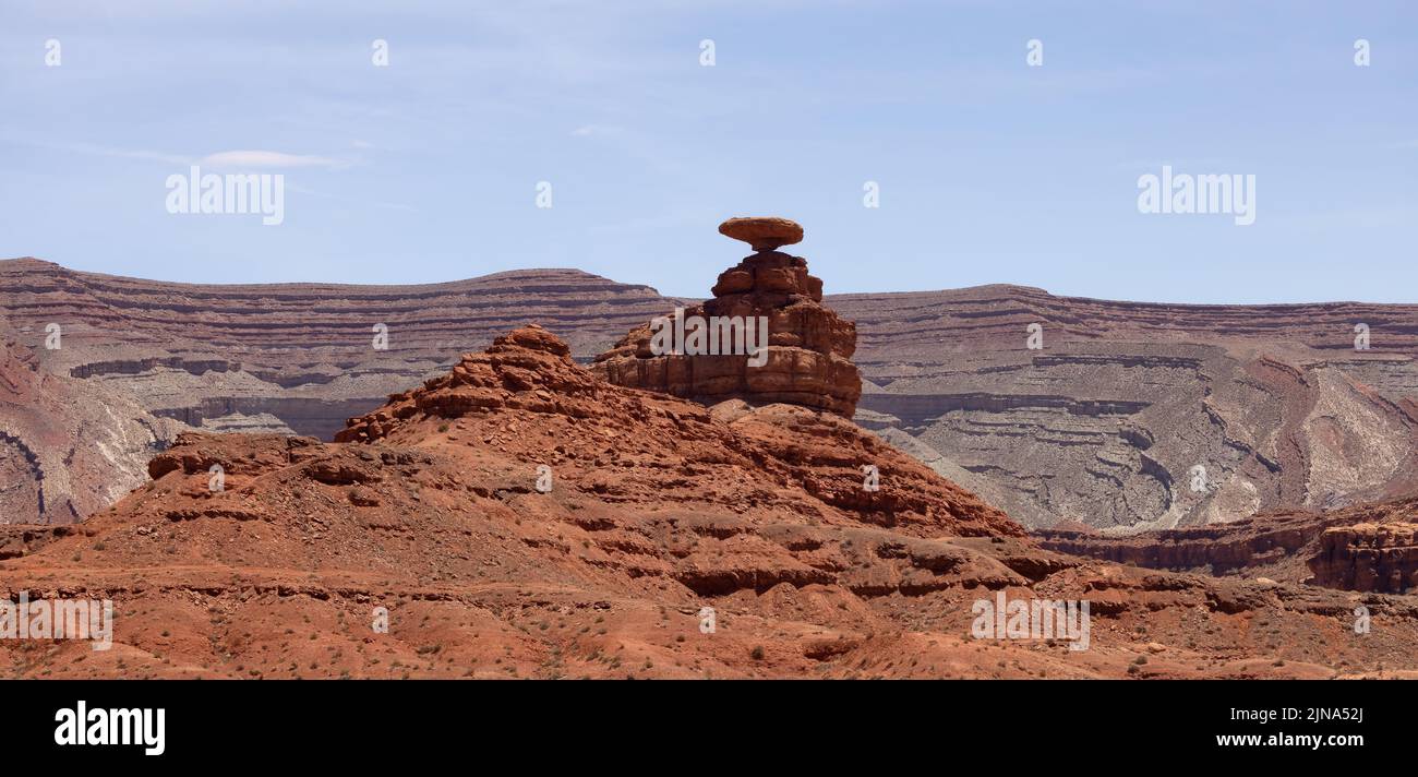 American Landscape in the Desert with Red Rock Mountain Formations ...