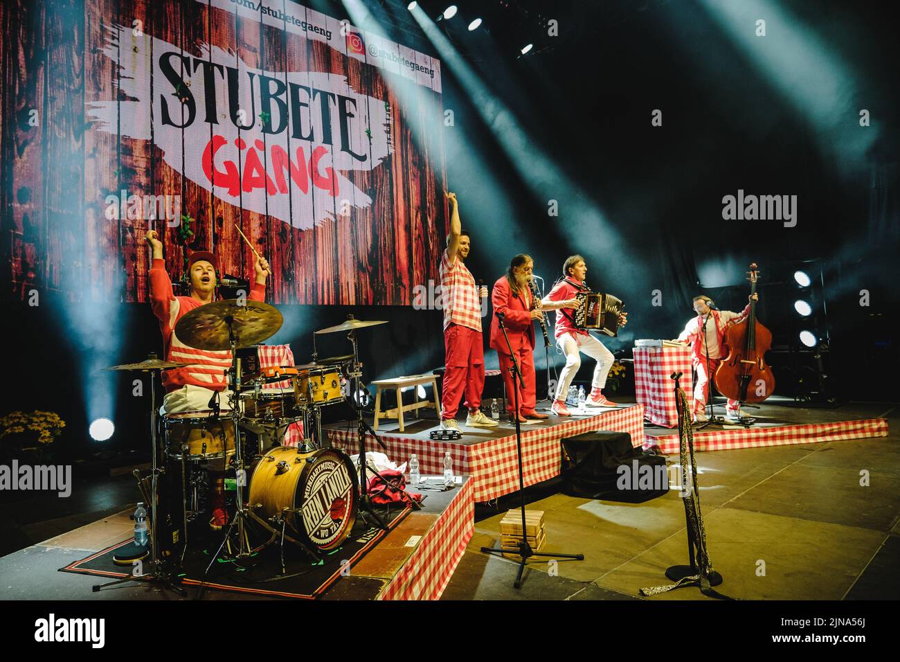 Flumserberg, Switzerland. 01st, August 2022. The Swiss schlager Band ...
