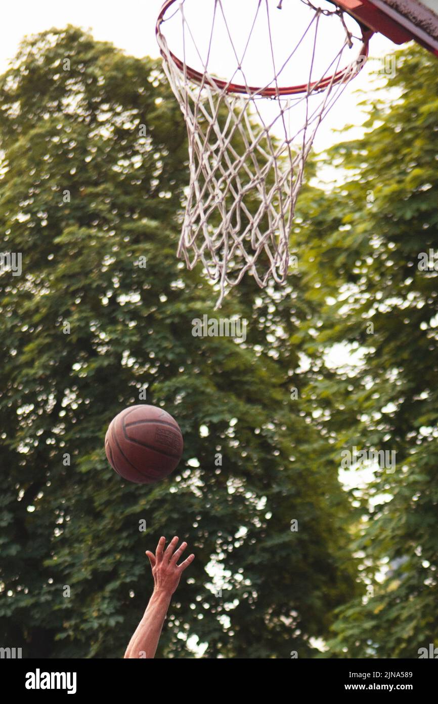 Closeup shot basketball basket hi-res stock photography and images - Alamy