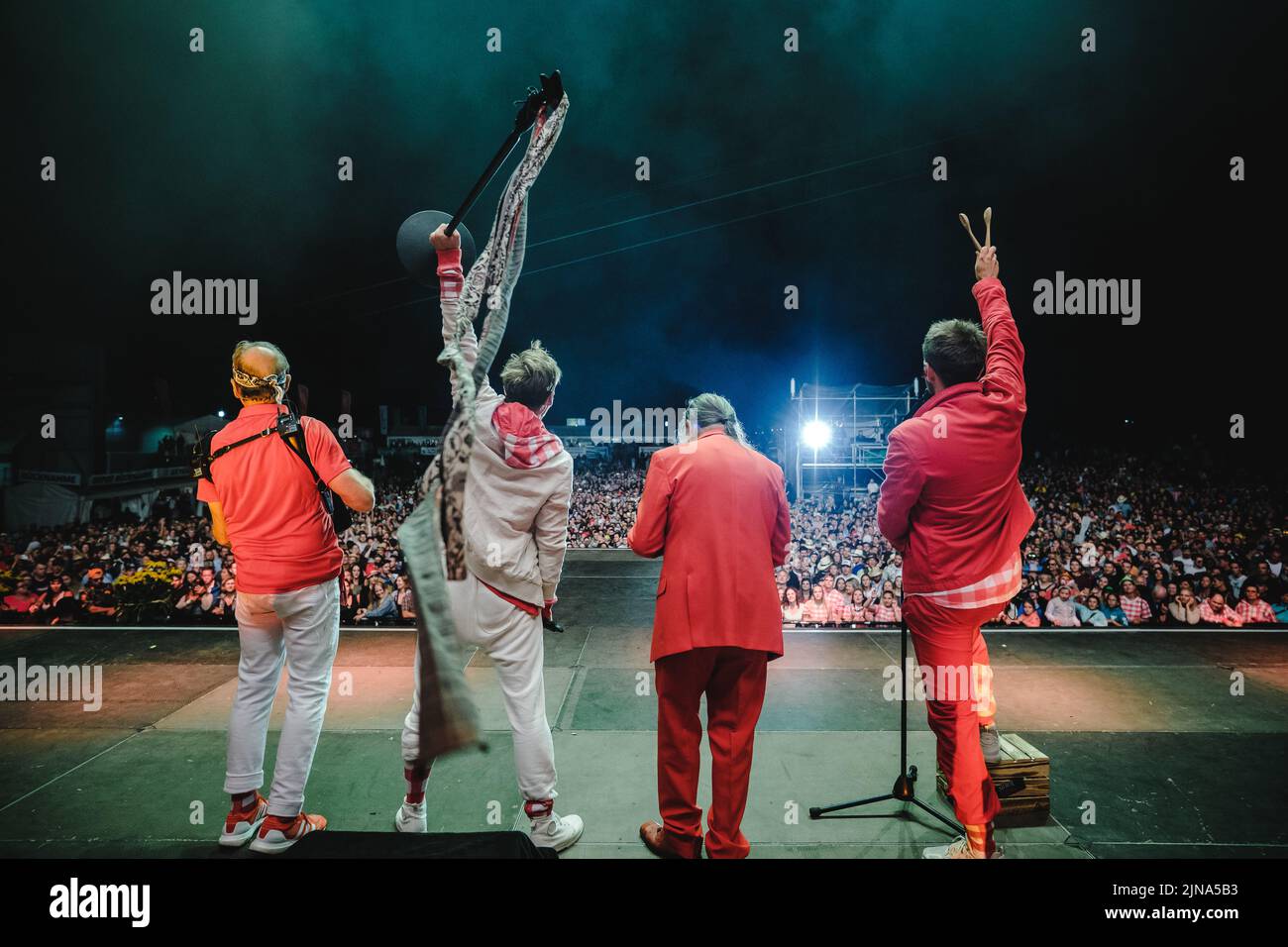 Flumserberg, Switzerland. 01st, August 2022. The Swiss schlager Band ...