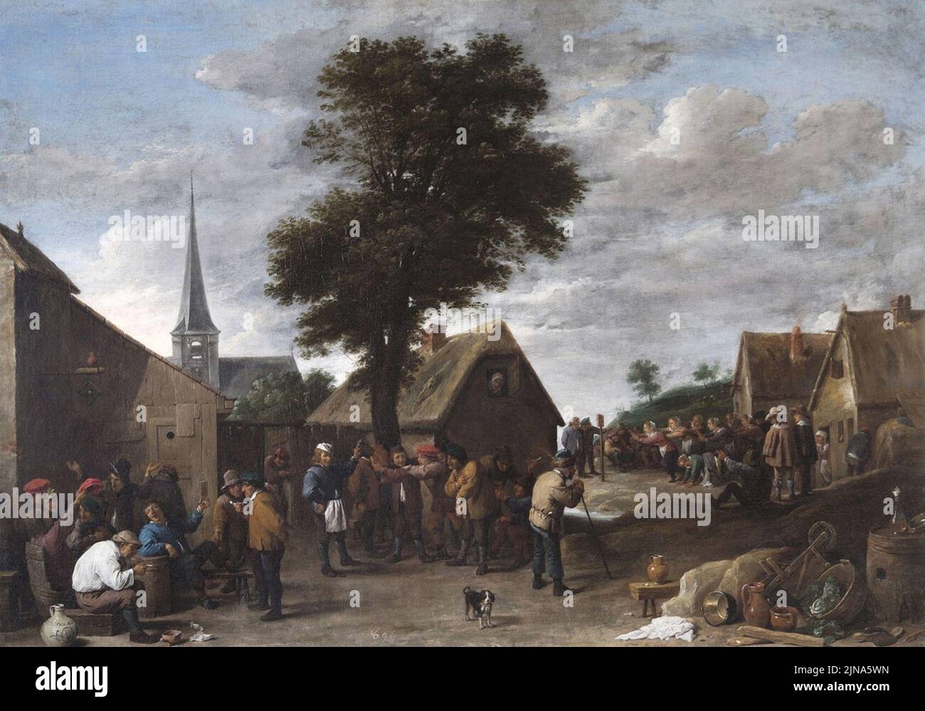 David Teniers (II) - Flemish village festival Stock Photo - Alamy