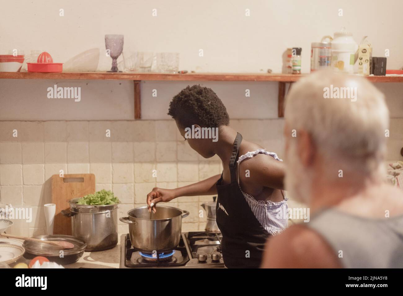 Caribbean family meal at home hi-res stock photography and images - Alamy