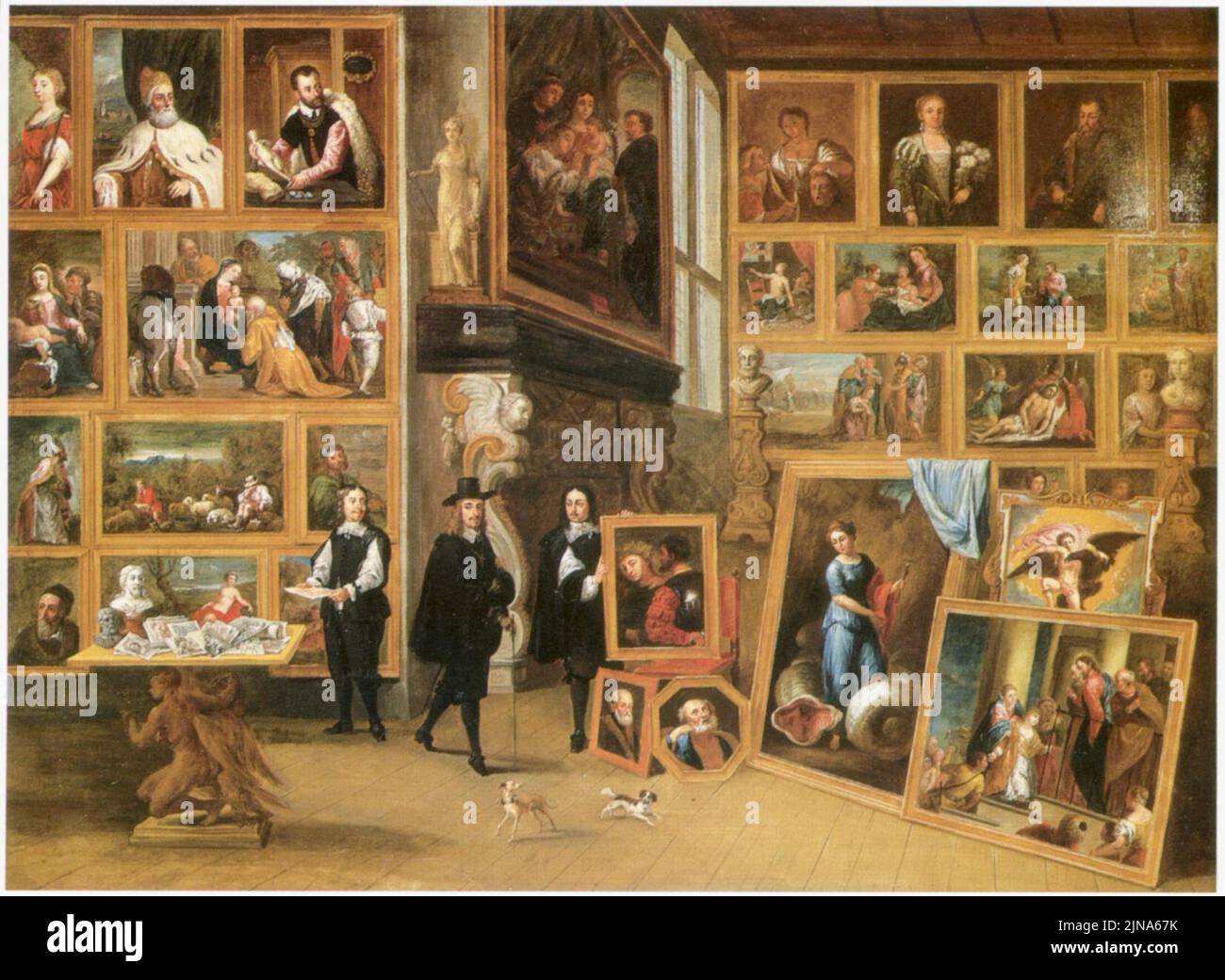 David Teniers II - Gallery of the Archduke Leopold Wilhelm Stock Photo ...