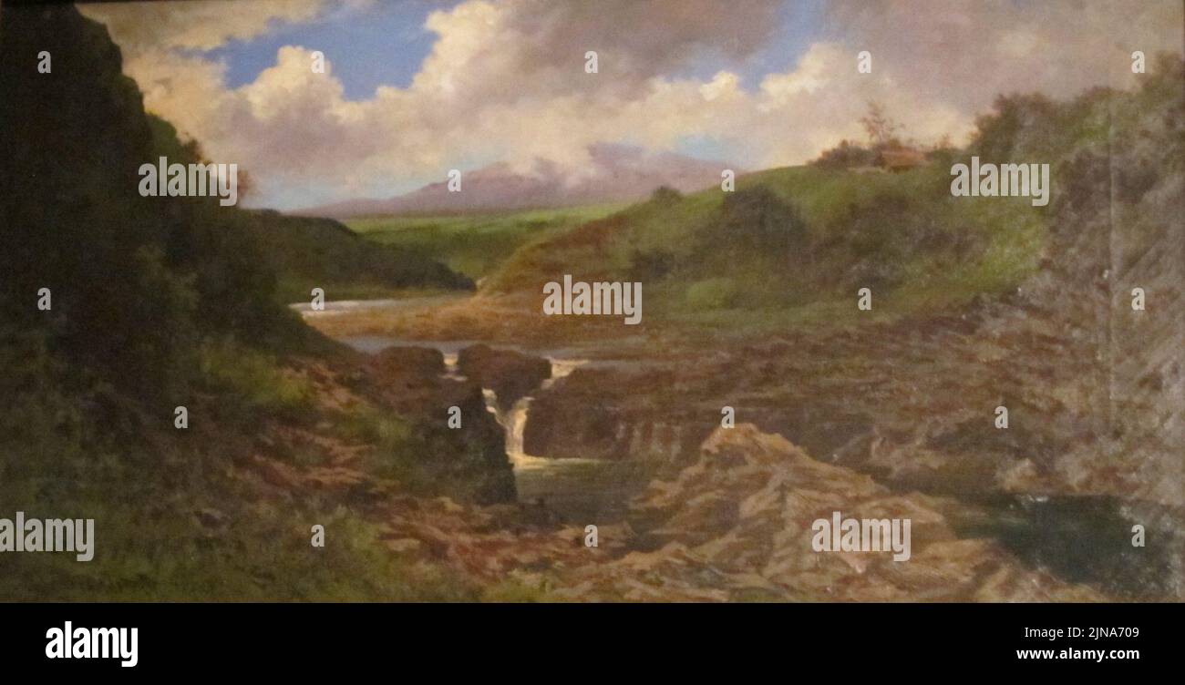 Jules Tavernier - 'Wailuku Falls', oil on canvas, c. 1886, HAA Stock ...