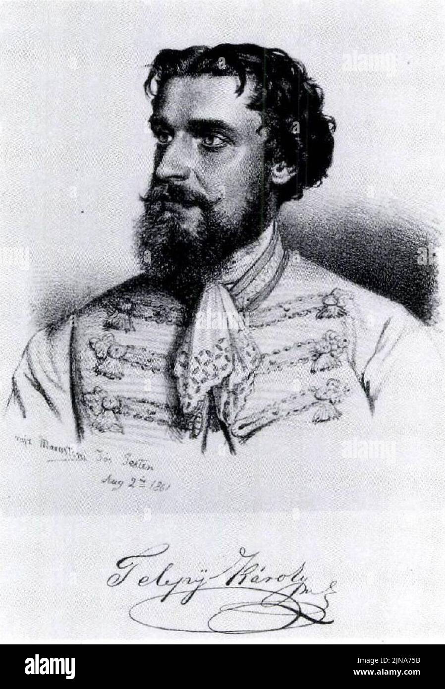 Marastoni Portrait of Károly Telepy 1861 Stock Photo - Alamy