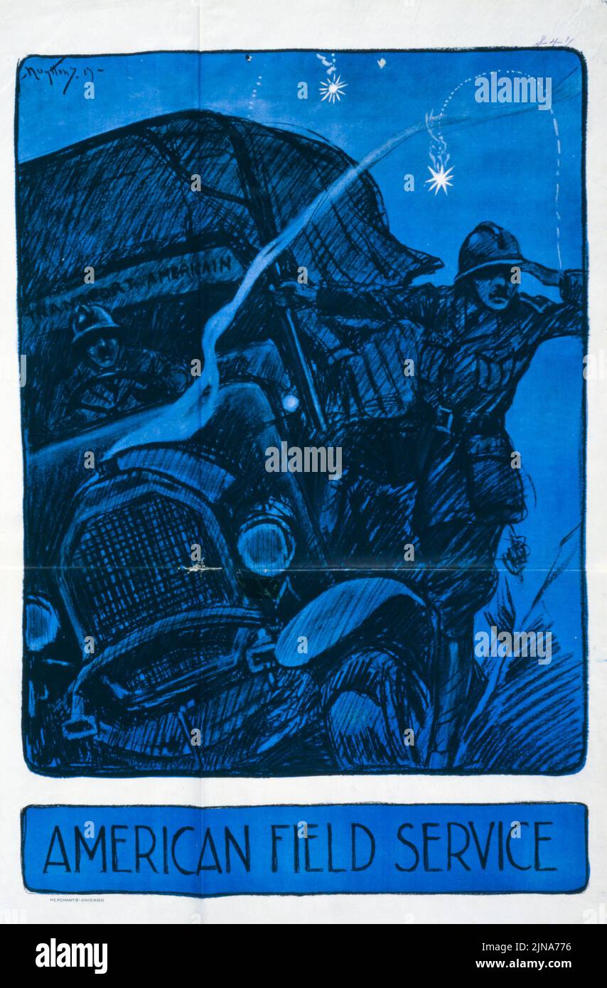 American field service (1917) American World War I era poster by Josef ...