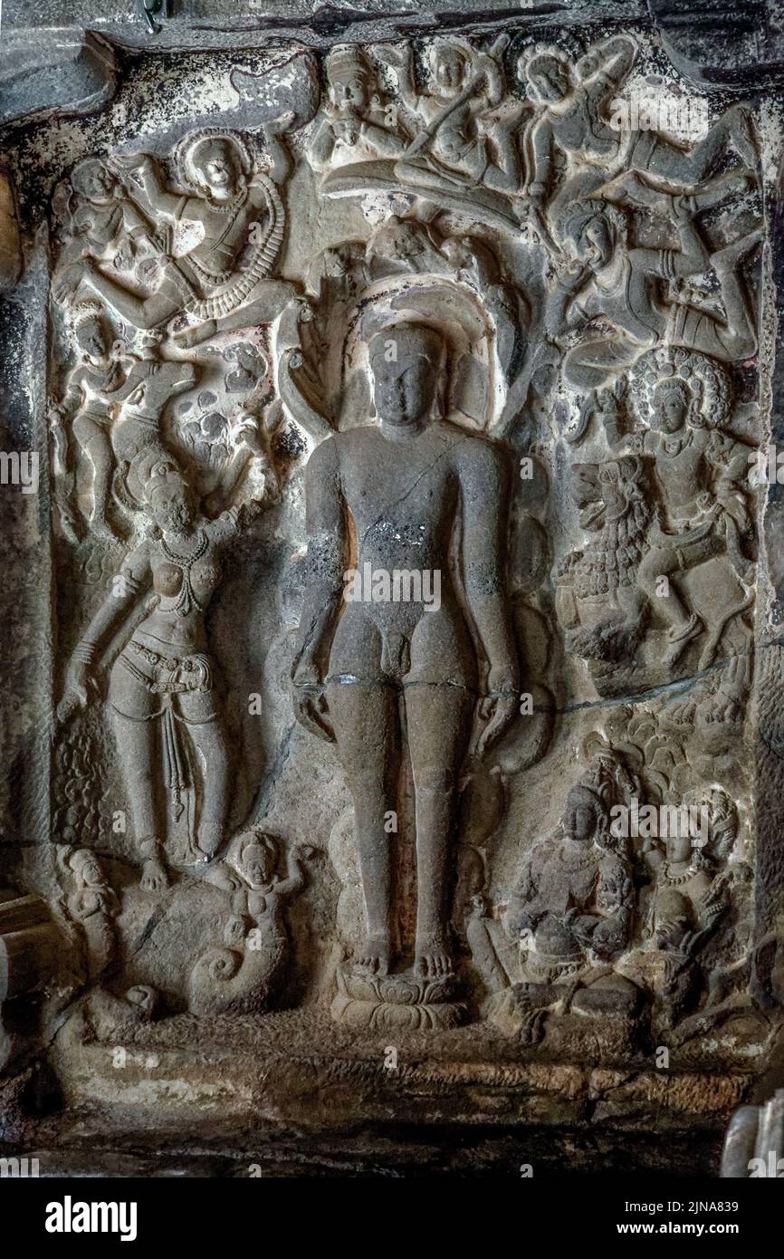 08 18 2006 Parsvanatha, the 23rd Tirthankara of Jainism, side wall ...