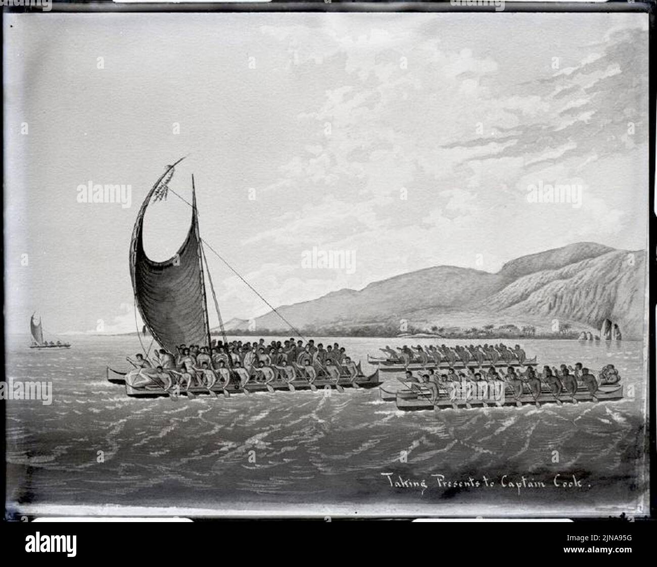 Taking Presents to Captain Cook, (2 Stock Photo - Alamy