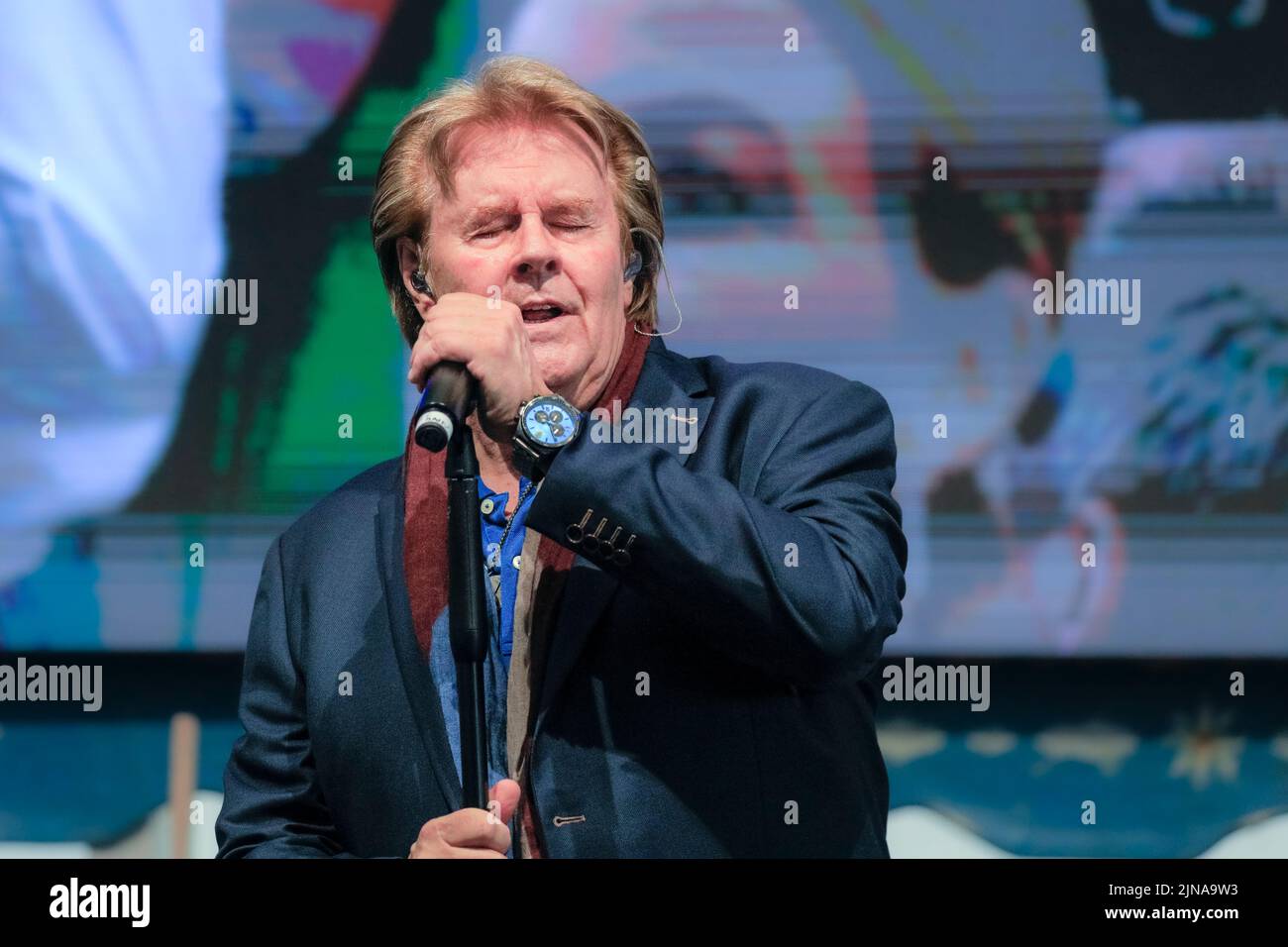 Howard Carpendale, popular singer, performs on stage at Cranger Kirmes ...
