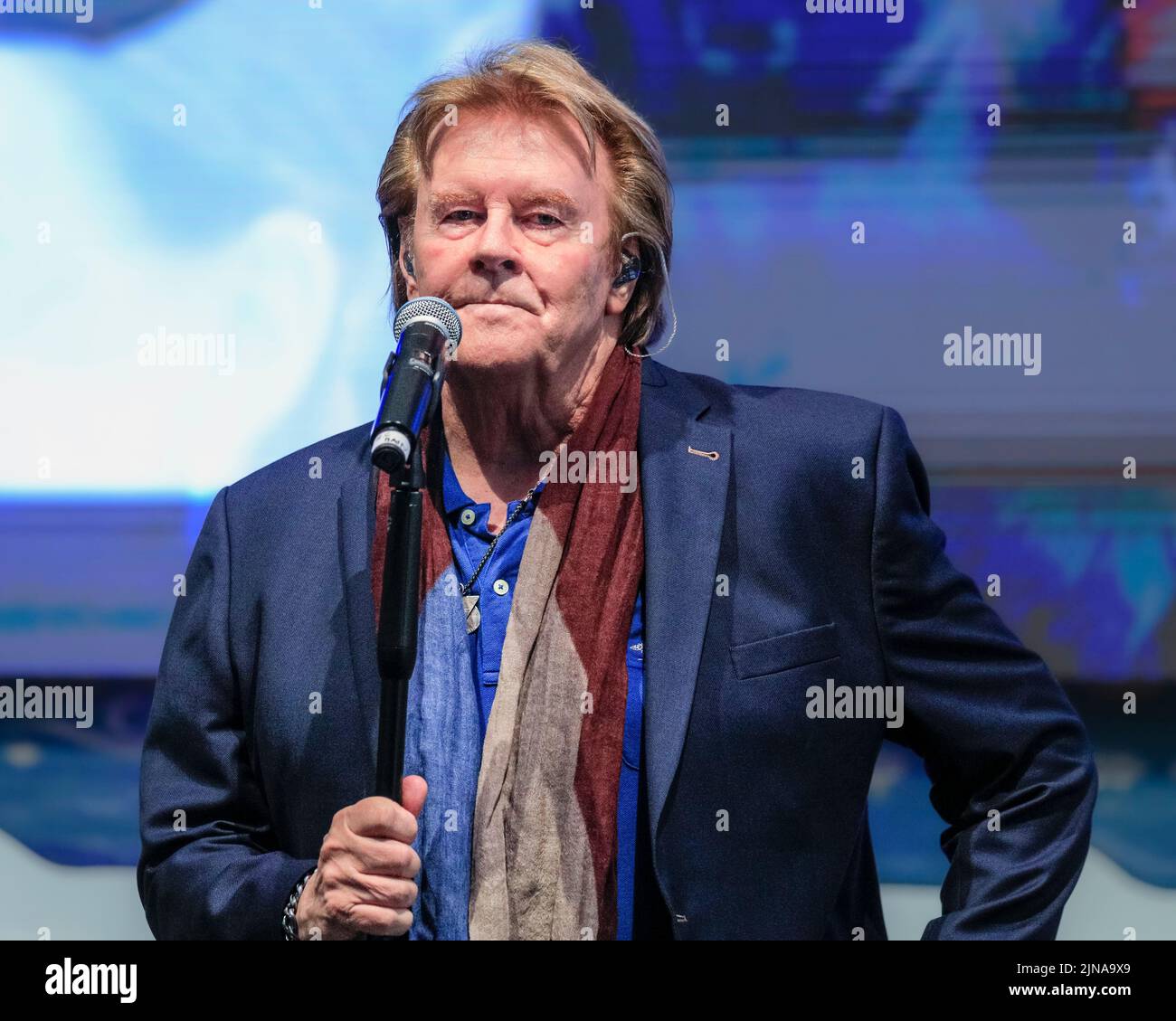 Howard Carpendale, popular singer, performs on stage at Cranger Kirmes ...