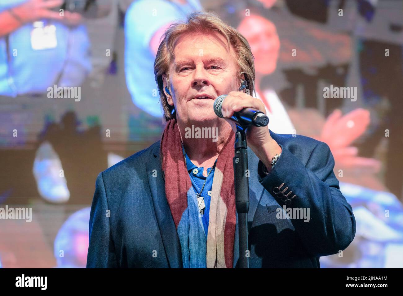 Howard Carpendale, popular singer, performs on stage at Cranger Kirmes ...