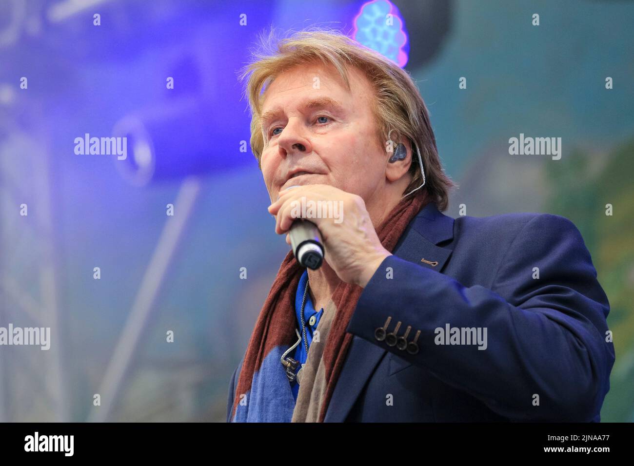 Howard Carpendale, popular singer, performs on stage at Cranger Kirmes ...