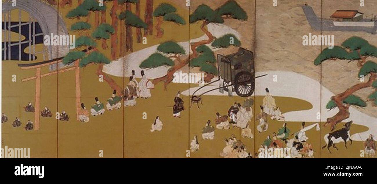 Tale of Genji, Sekiya and Miotsukushi chapters I Stock Photo - Alamy