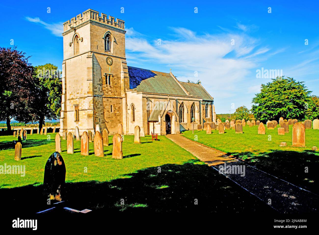 St Hildas Church, Sherburn Village, North Yorkshire, England Stock ...
