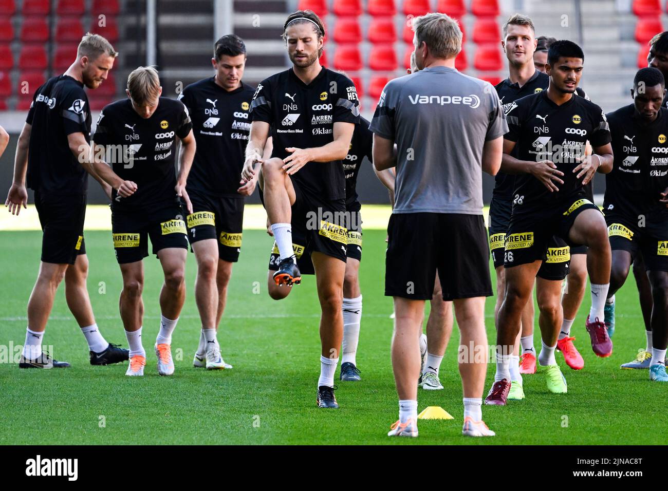 Lillestrom's Marius Lundemo pictured in action during the warming-up ...
