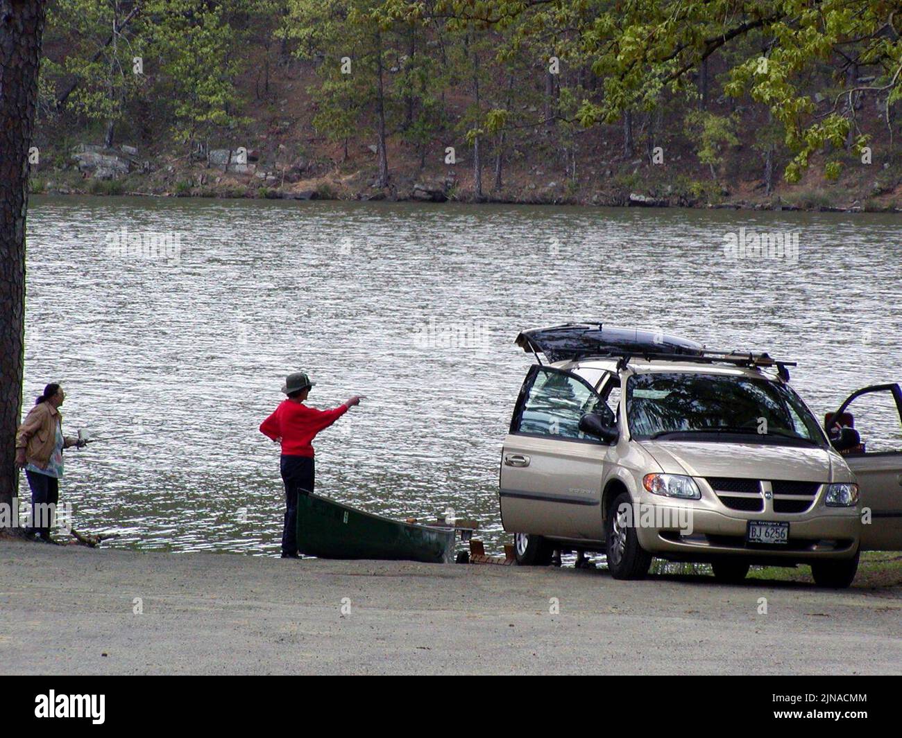 Talimena Scenic Drive - Boat Launching at Cedar Lake Stock Photo - Alamy